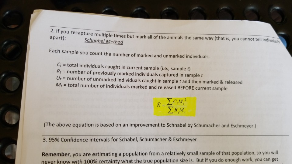 Solved Please determine the number of individuals present | Chegg.com