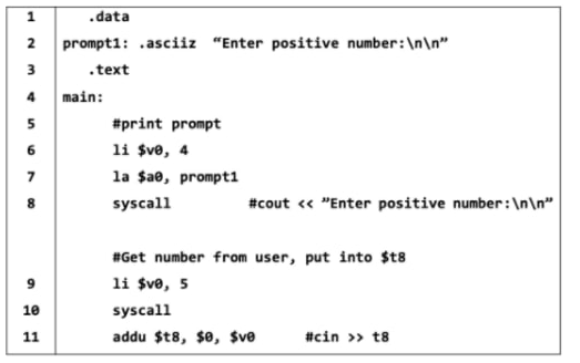 Solved 1 2 3 4 5 6 7 8 .data prompt1: .asciiz "Enter | Chegg.com