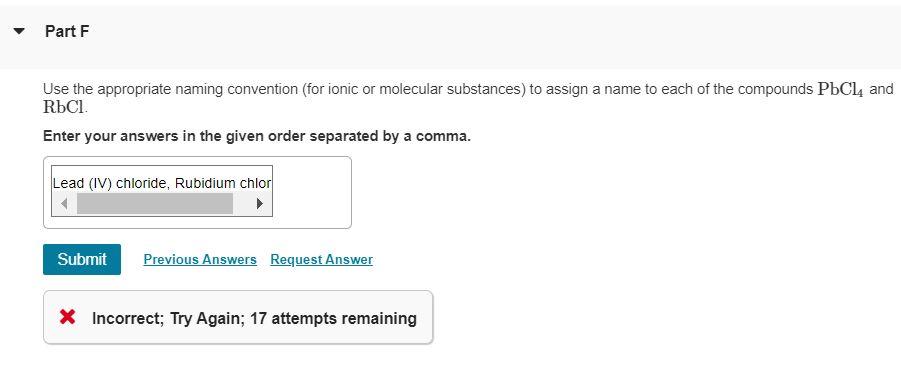 Solved Part B Use the appropriate naming convention (for | Chegg.com