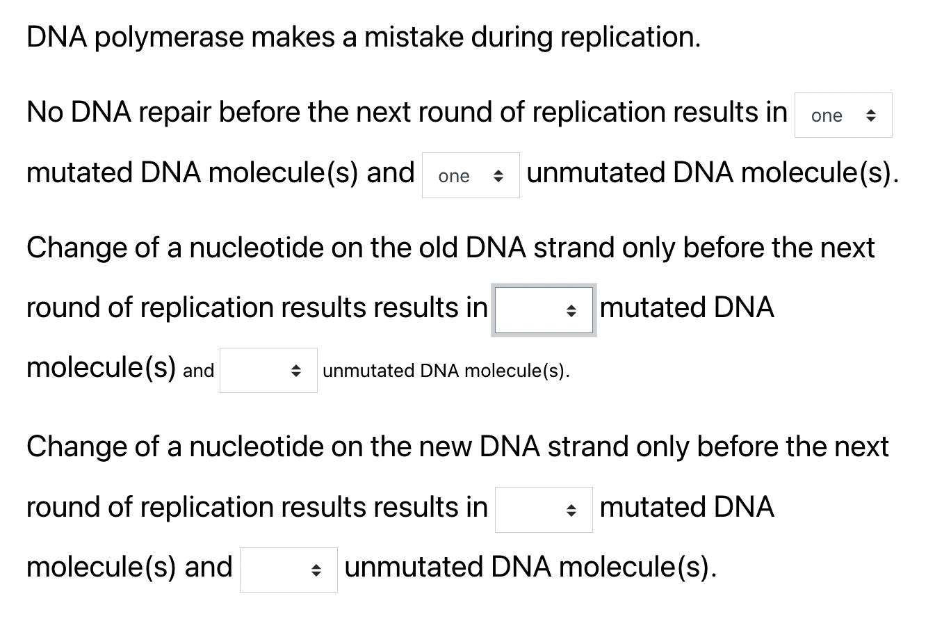 Solved DNA polymerase makes a mistake during replication. No | Chegg.com