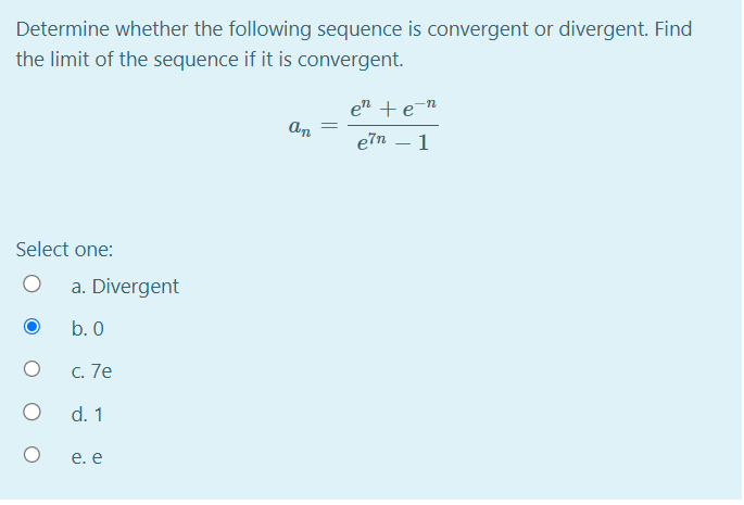 Solved Determine whether the following sequence is | Chegg.com