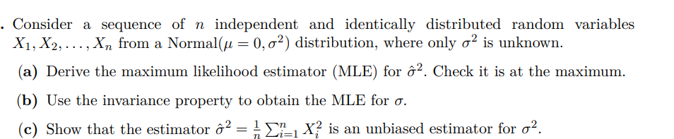 Solved Consider a sequence of n independent and identically | Chegg.com