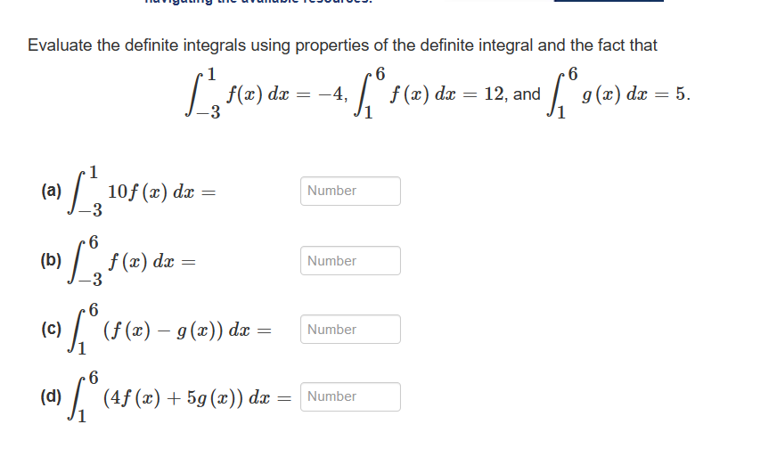 [Solved]: Evaluate the definite integrals using properties