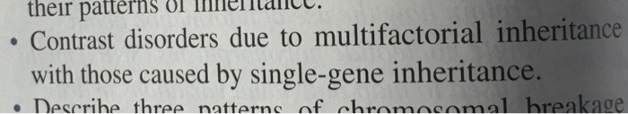Solved Contrast disorders due to multifactorial inheritance | Chegg.com