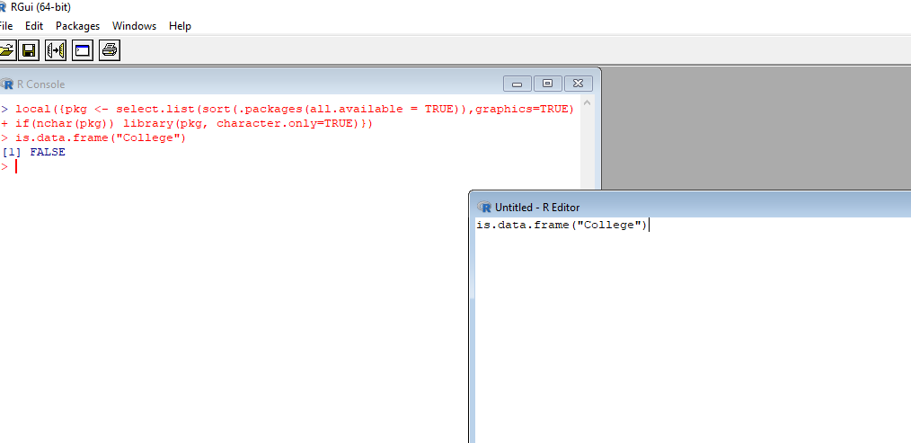 Solved Problem: I'm trying to make sure the College data set | Chegg.com