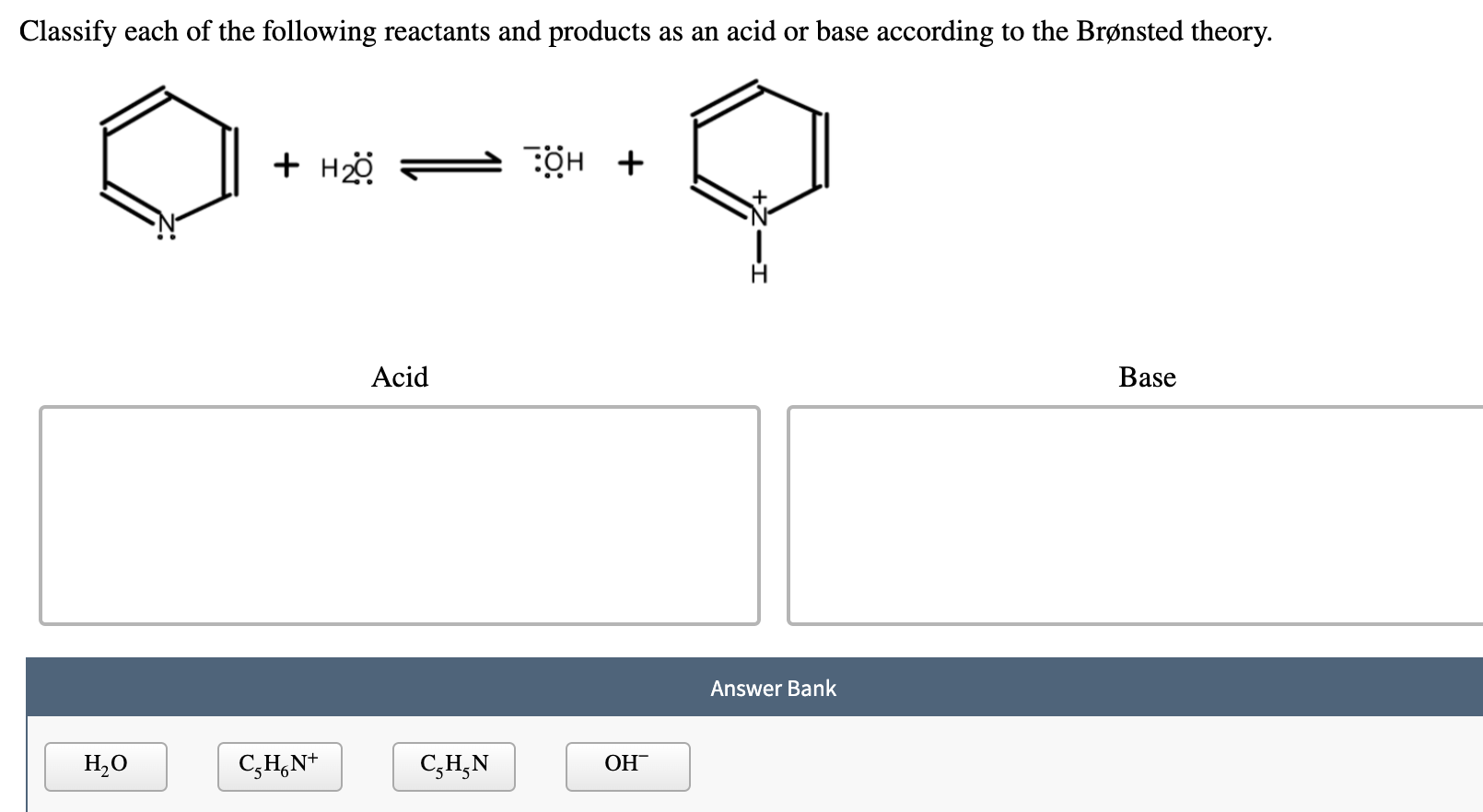 Solved Classify each of the following reactants and products | Chegg.com
