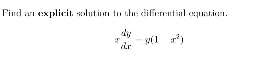 Solved Find an explicit solution to the differential | Chegg.com