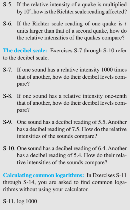 Solved S-5. If the relative intensity of a quake is | Chegg.com