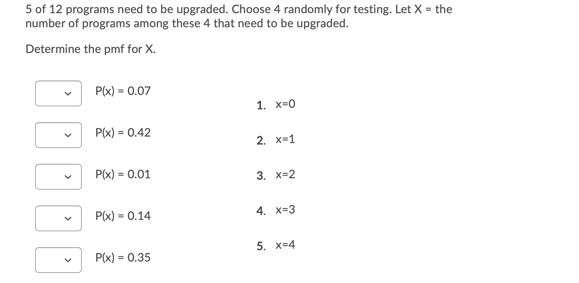 Solved 5 of 12 programs need to be upgraded. Choose 4 | Chegg.com
