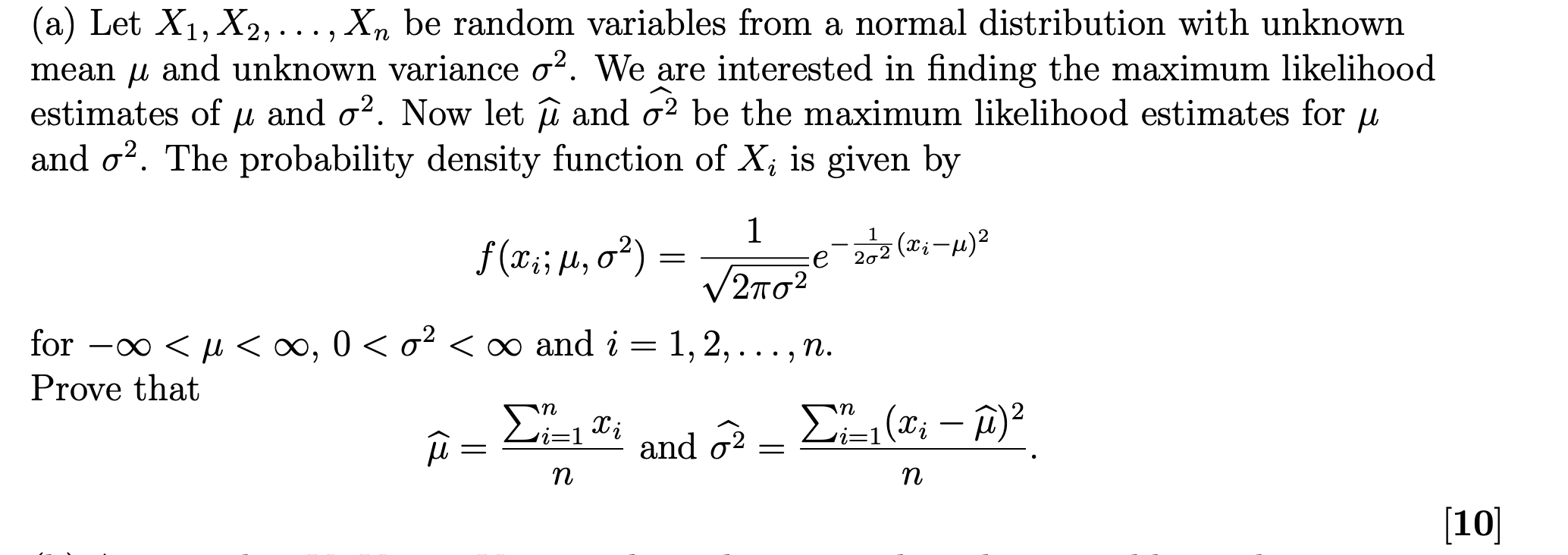 Solved (a) Let X₁, X2,..., Xn be random variables from a | Chegg.com