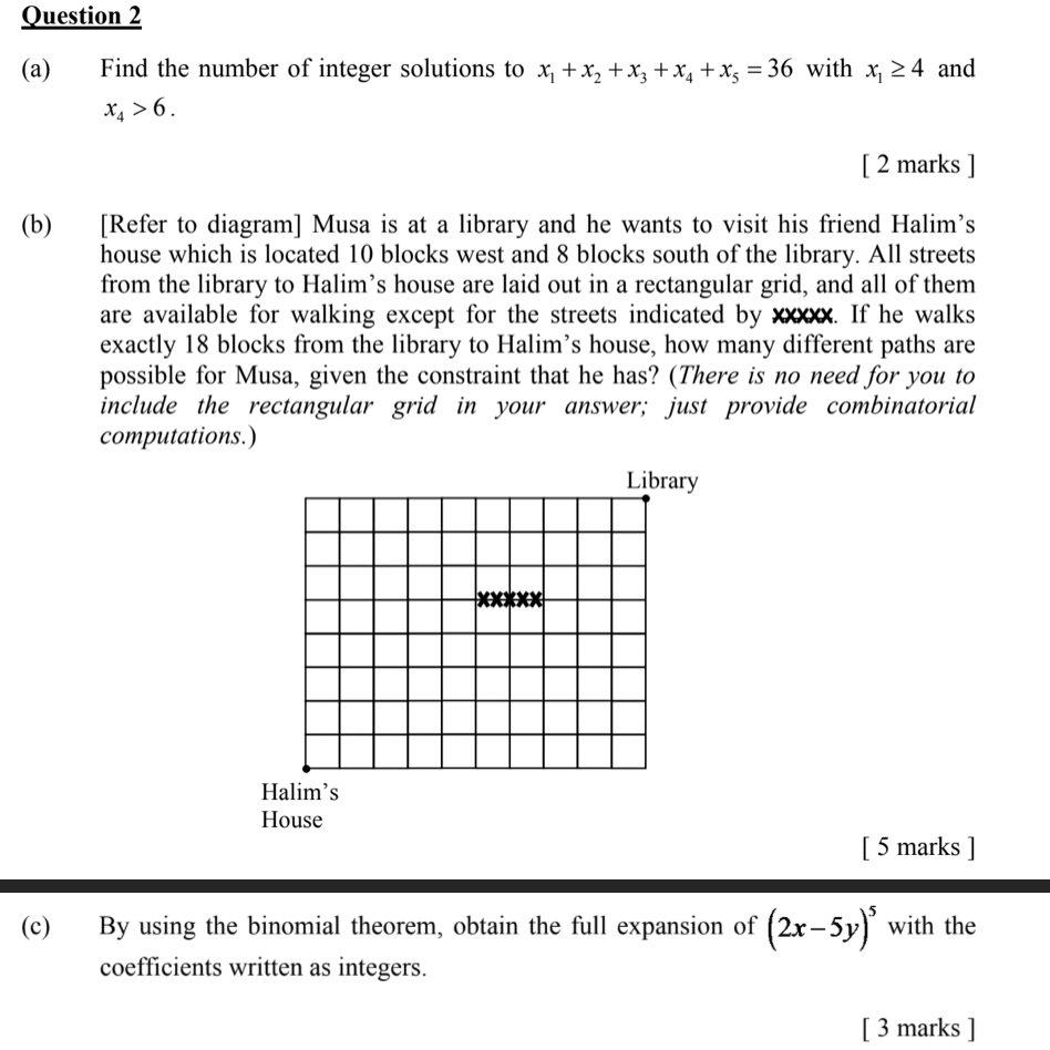 Solved (a) Find the number of integer solutions to | Chegg.com