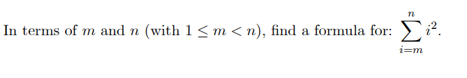 Solved In terms of m and n (with 1≤m | Chegg.com
