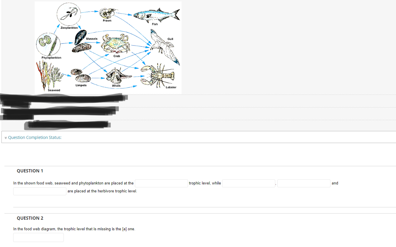 Solved Identify the organism types, their trophic levels and | Chegg.com