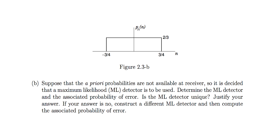 Solved Problem 2 3 In The Binary Communication System Shown