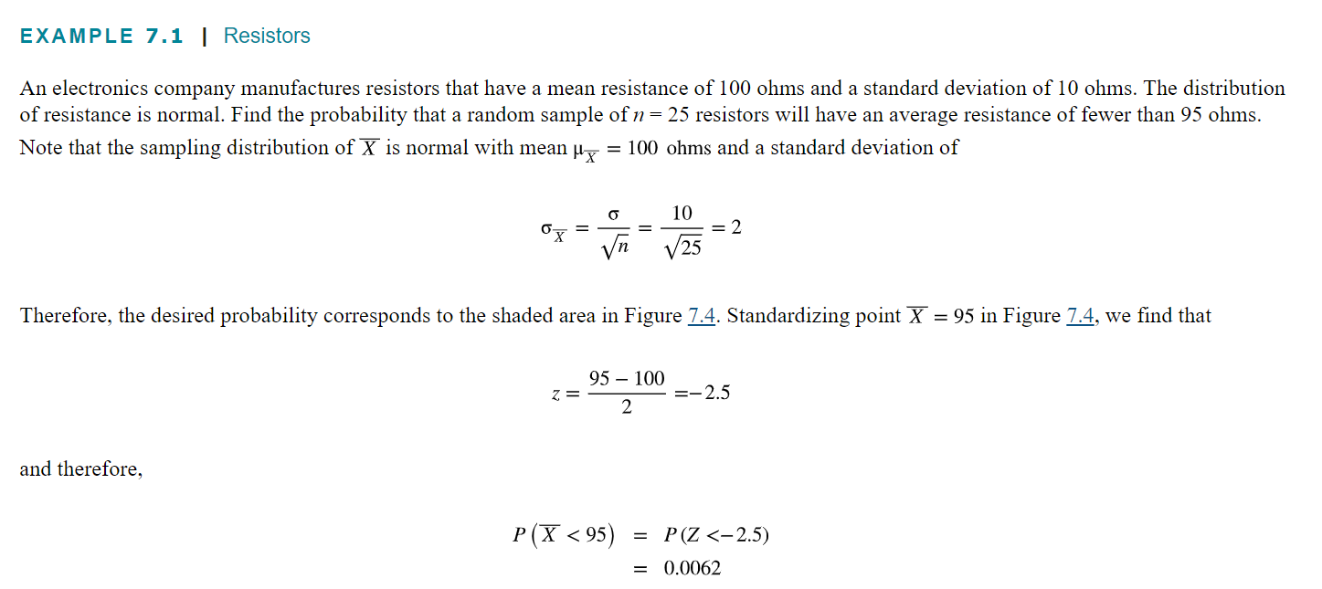 Solved EXAMPLE 7.1 | Resistors An electronics company | Chegg.com