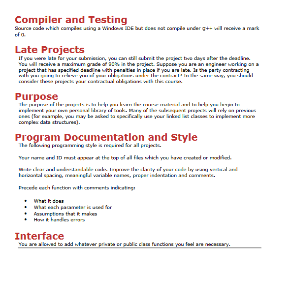 Solved Requirements: In this project, you will implement one | Chegg.com
