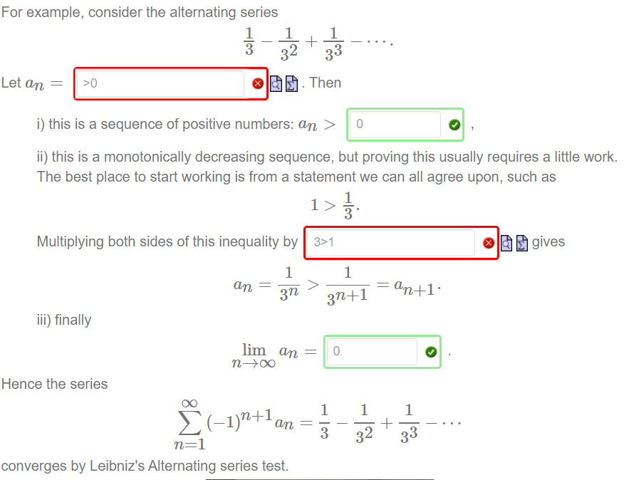 Solved For example, consider the alternating series 1 3 1 1 | Chegg.com