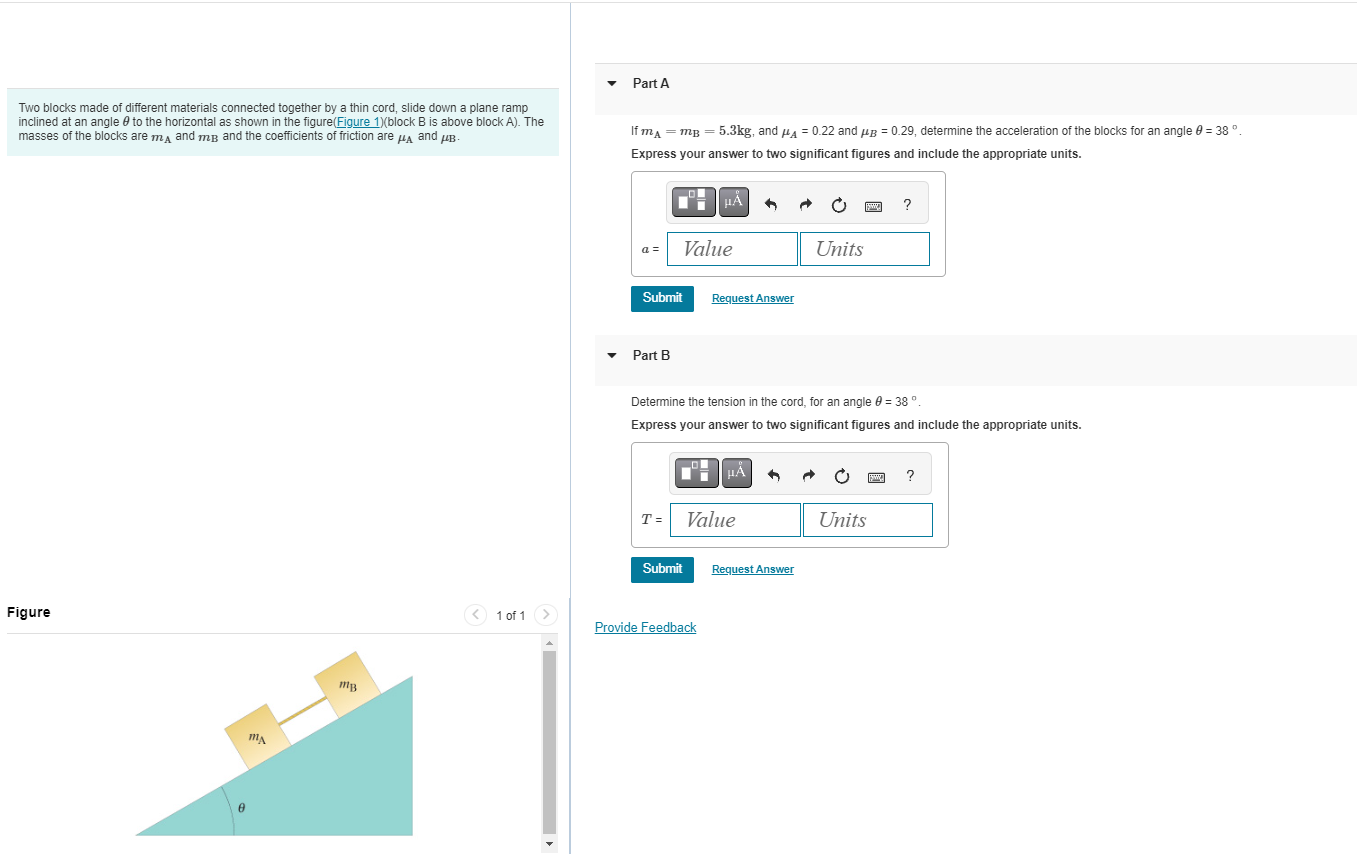 Solved Two blocks made of different materials connected | Chegg.com