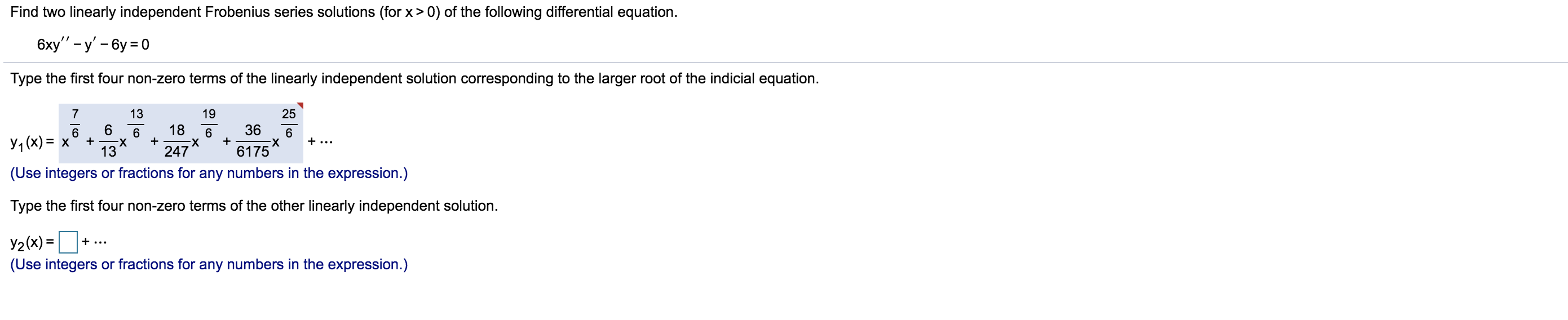 Solved Find two linearly independent Frobenius series | Chegg.com