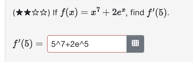 Solved f′(5)= | Chegg.com