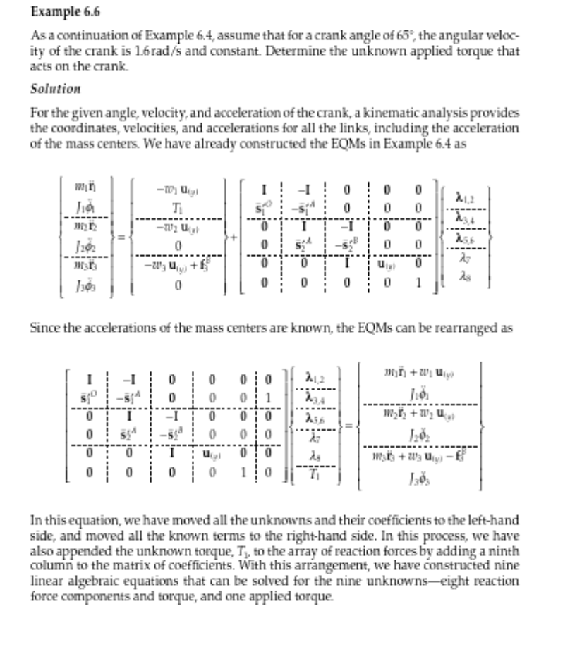 Free-Body Diagram FIGURE 6.8 FBD for the slider-crank | Chegg.com