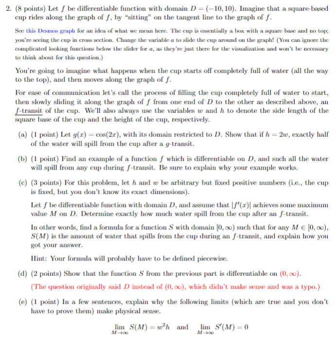 Solved ( 8 ﻿points) ﻿Let f ﻿be differentiable function with | Chegg.com