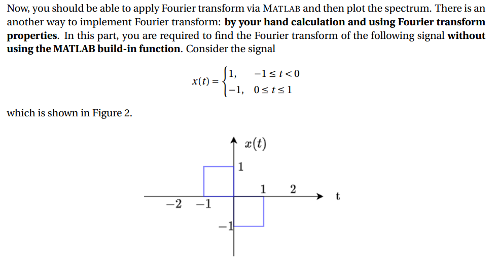 Solved Now, you should be able to apply Fourier transform | Chegg.com