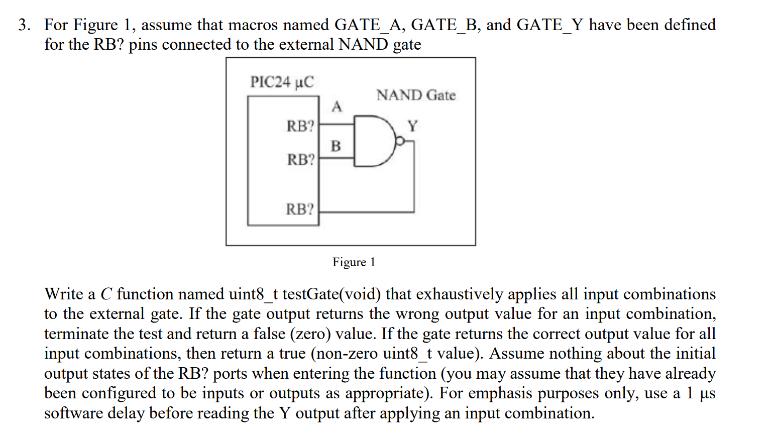 Solved 3. For Figure 1, assume that macros named GATE_A, | Chegg.com