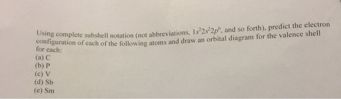 Solved and so forth). predict the electron Using | Chegg.com