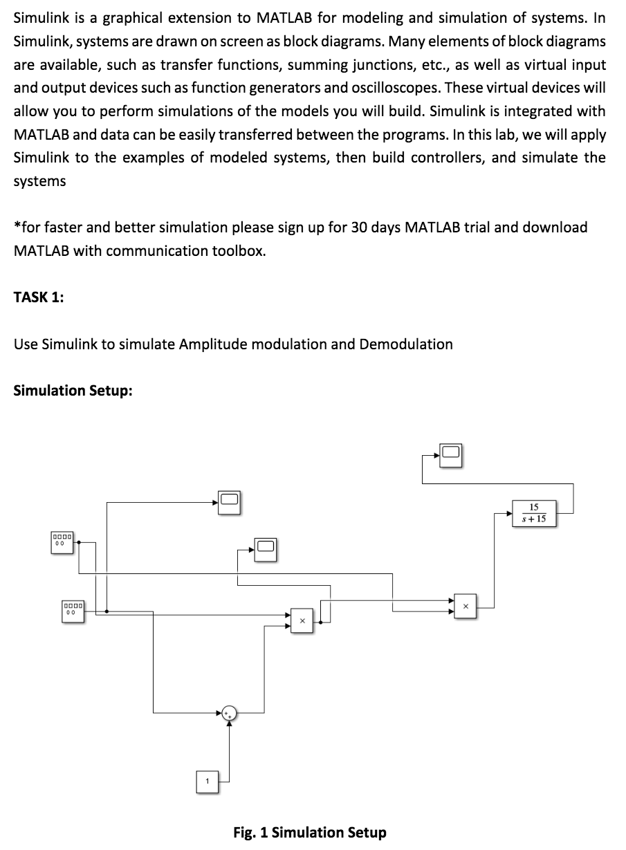 Simulink is a graphical extension to MATLAB for | Chegg.com