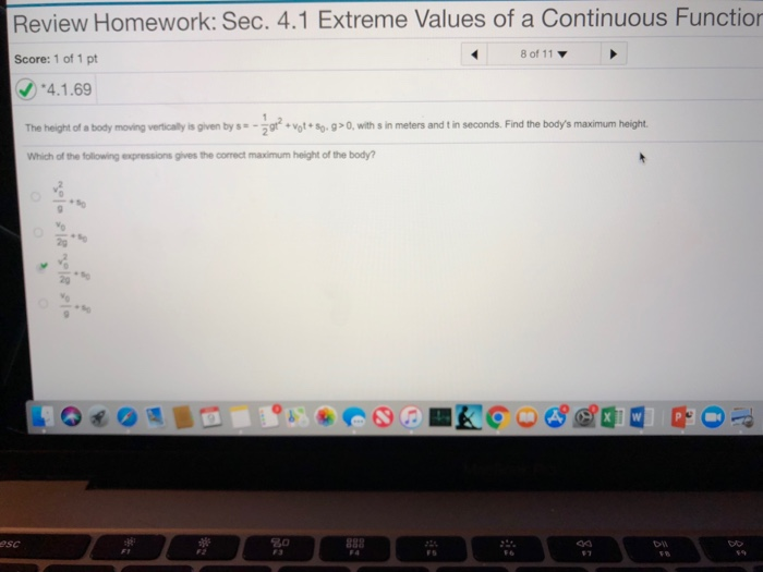 Solved Review Homework: Sec. 4.1 Extreme Values of a | Chegg.com
