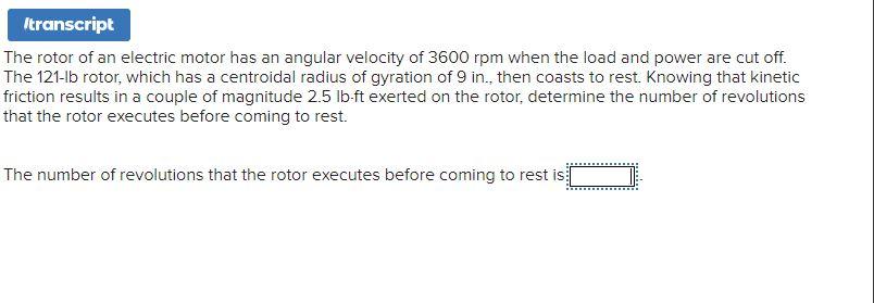 Solved The rotor of an electric motor has an angular | Chegg.com