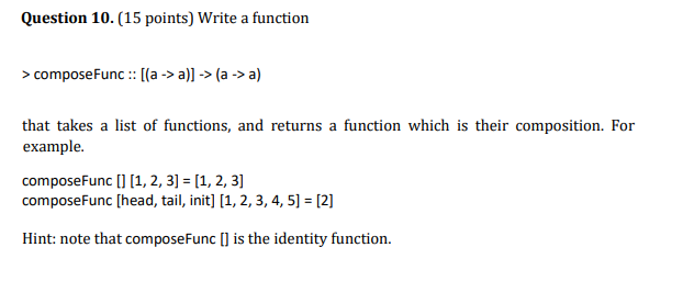 Question 10. (15 points) Write a function > | Chegg.com