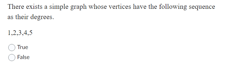 Solved There exists a simple graph whose vertices have the | Chegg.com