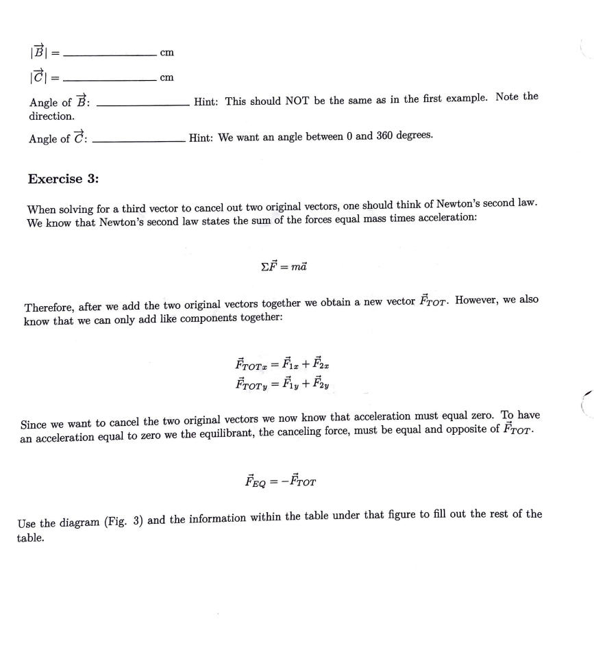 Solved Prelab for Vector Addition Questions Due at the | Chegg.com