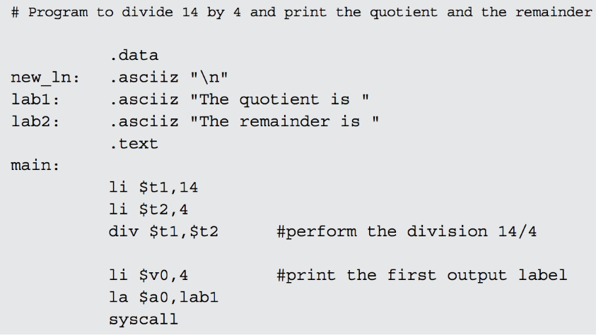 Solved \# Program to divide 14 by 4 and print the quotient | Chegg.com