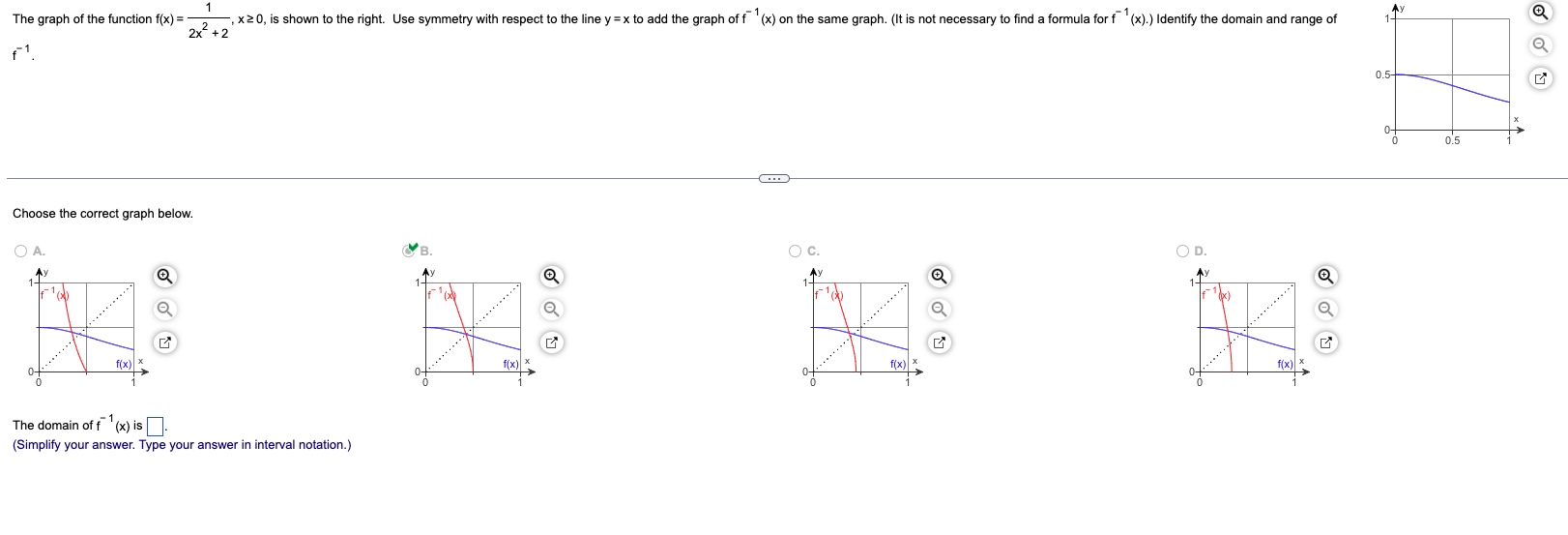 Solved The graph of the function f(x)=12x2+2,x≥0, ﻿is shown | Chegg.com