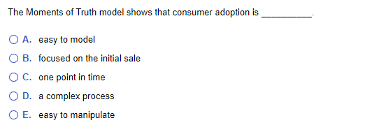 Solved The Moments of Truth model shows that consumer | Chegg.com