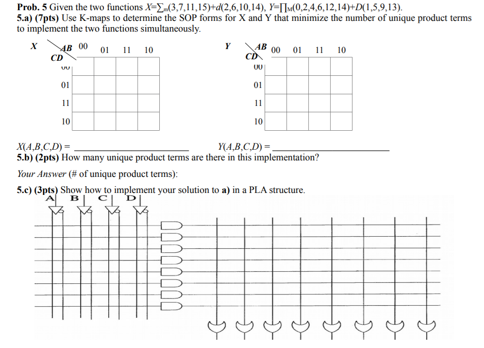 Solved Prob. 5 Given the two functions X Σ (3,7,1 1,1 | Chegg.com