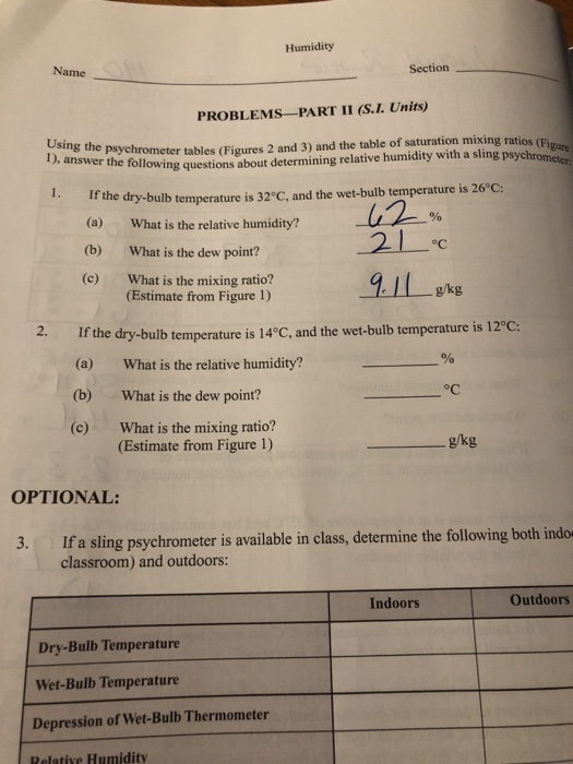 Solved #2 if the dry bulb temp is at 14 degrees C and the | Chegg.com