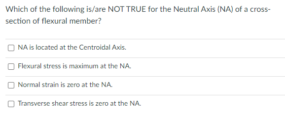 Solved Which of the following is/are NOT TRUE for the | Chegg.com
