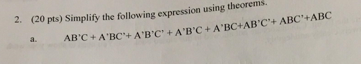Solved s) Simplify the following expression | Chegg.com