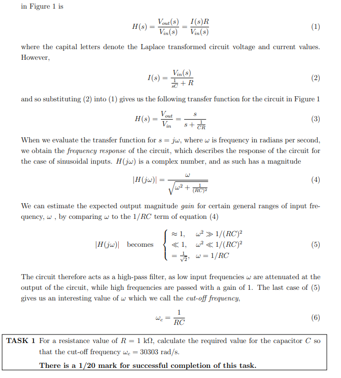Solved Consider the frequency selective filter shown in | Chegg.com