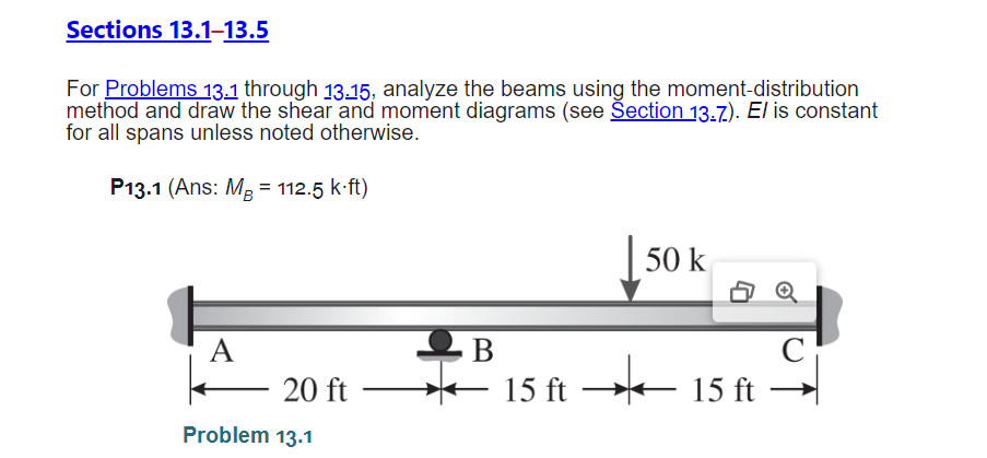 Solved For Problems 13.1 through 13.15 , analyze the beams | Chegg.com