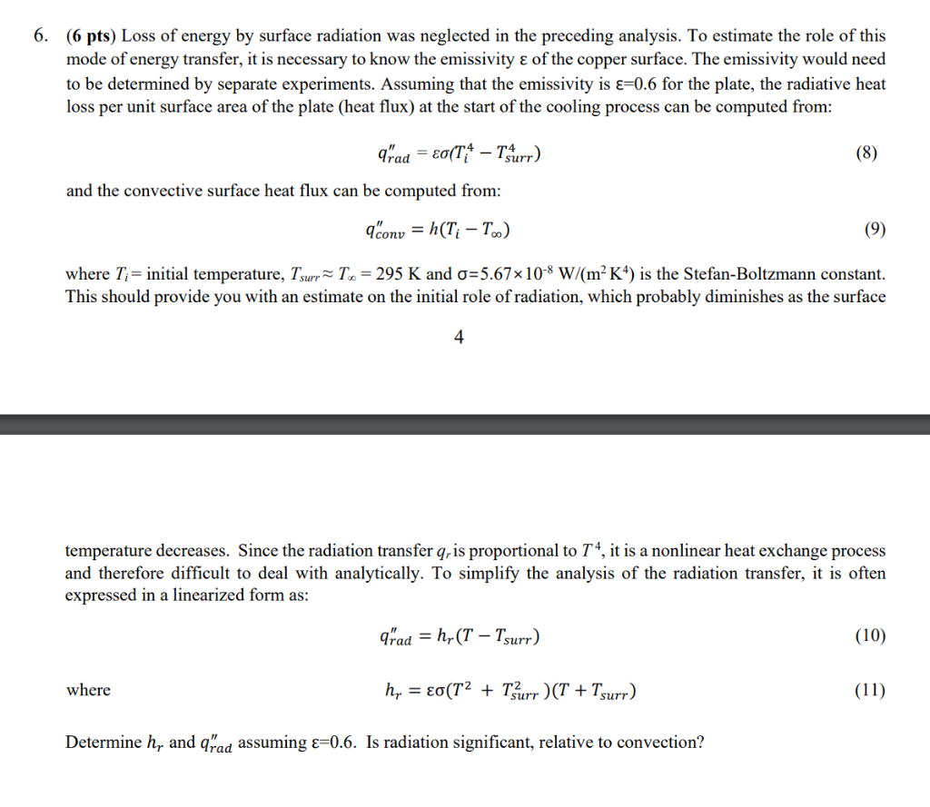 Solved 5). Using your nondimensional temperature equation | Chegg.com