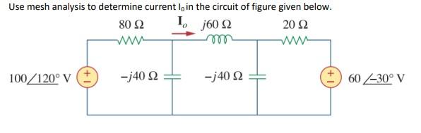 Solved Use mesh analysis to determine current I, in the | Chegg.com
