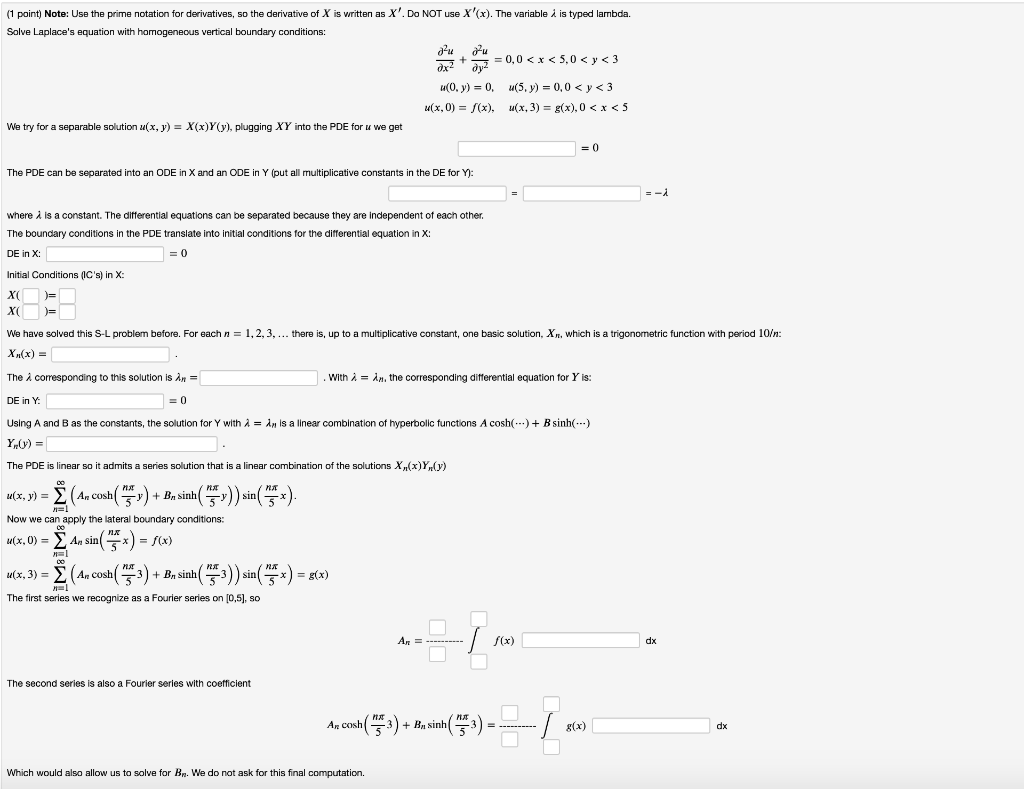 Solved (1 point) Note: Use the prime notation for | Chegg.com