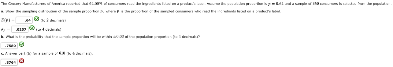 Solved Not sure why I'm getting part C wrong. Z = +-1.54 for | Chegg.com