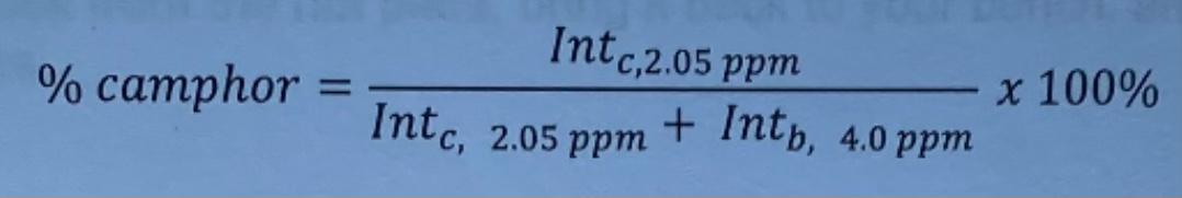 please help? percent purity calculation of camphor | Chegg.com