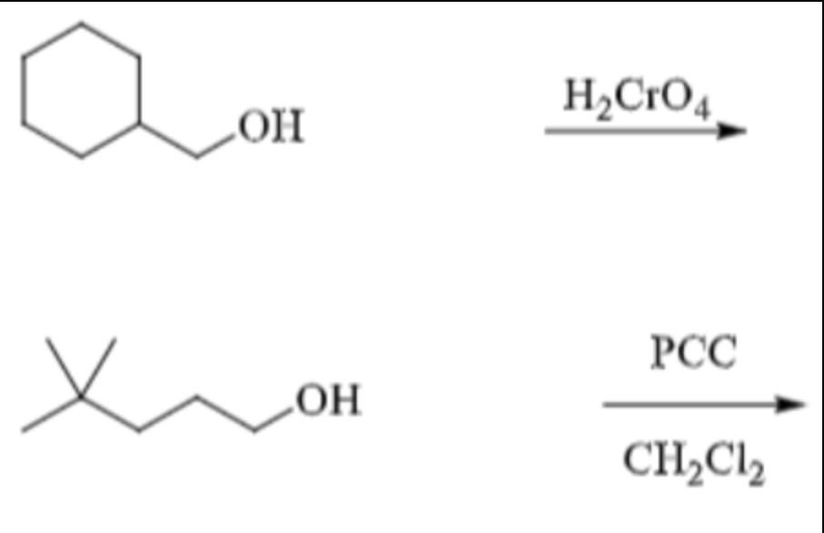 Solved H,Cro4 ОН PCC ОН CH,Cl, | Chegg.com